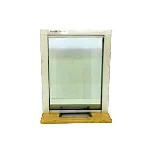 Petrol Station Night Pay Window - Wood Counter (38mm Glass)